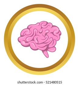 Brain Vector Icon Golden Circle Cartoon Stock Vector (Royalty Free ...
