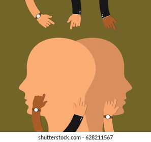 Brain Wash Concept Illustration Human Head Stock Vector (Royalty Free ...
