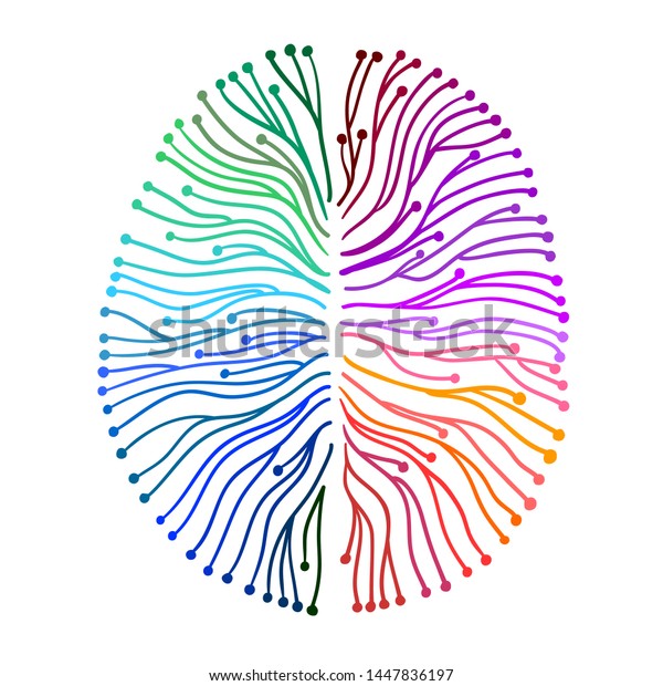 Brain Waves Currents Neuroscience Hand Drawn Stock Vector (Royalty Free ...