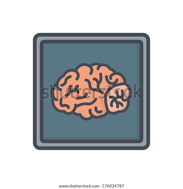 Brain Xray Disease Icon Stock Vector (Royalty Free) 576024787 ...