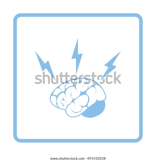 Brainstorm Icon Blue Frame Design Vector Stock Vector (Royalty Free ...