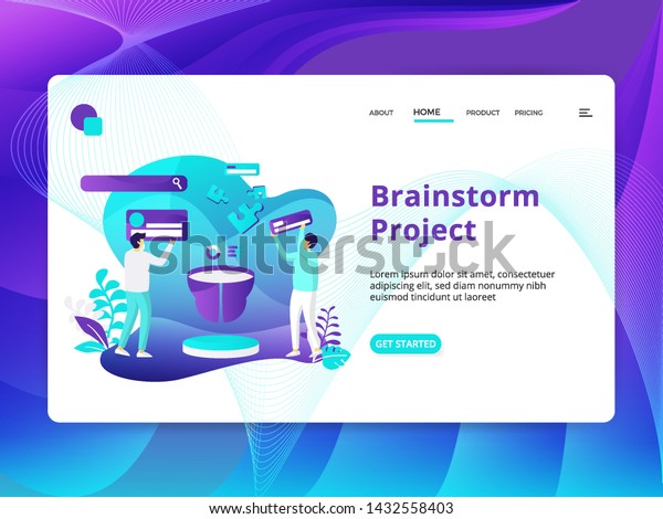 Brainstorm Project Illustration Concept Team Work Stock Vector (Royalty ...