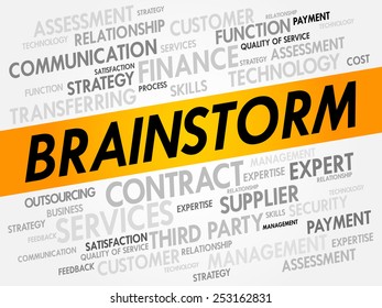 Brainstorm Word Cloud Business Concept Stock Vector (Royalty Free ...