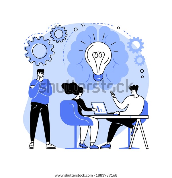Brainstorming Abstract Concept Vector Illustration Teamwork Stock ...