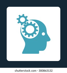 Brainstorming Icon Vector Style Blue White Stock Vector (Royalty Free ...