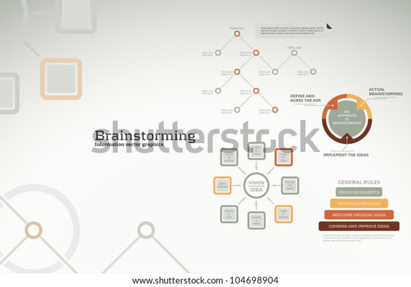 Brainstorming Infographics Ideas Graphs Charts Statistics Stock Vector ...