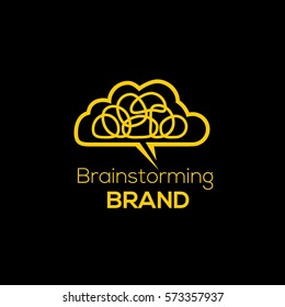 Brainstorming Vector Logo Design Template Creative Stock Vector ...