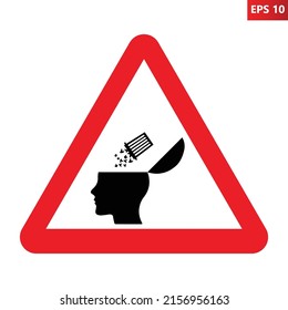 Brainwashing Warning Sign Vector Illustration Red Stock Vector (Royalty ...