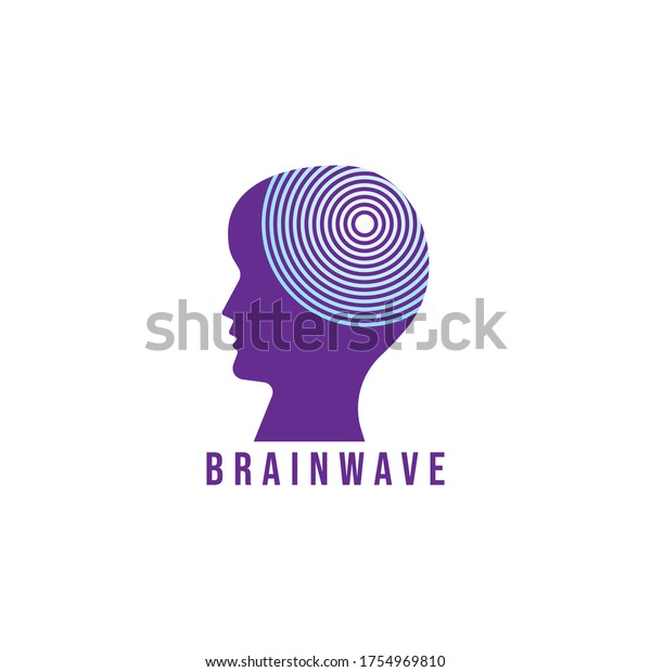Brainwave Logo Design Template Silhouette People Stock Vector (Royalty ...