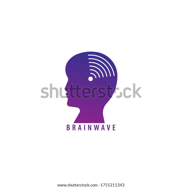 Brainwave Logo Design Template Silhouette Persons Stock Vector (Royalty ...