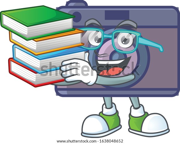 Brainy Clever Cartoon Character Retro Camera Stock Vector (Royalty Free ...