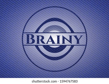 Brainy Emblem Jean High Quality Background Stock Vector (Royalty Free ...