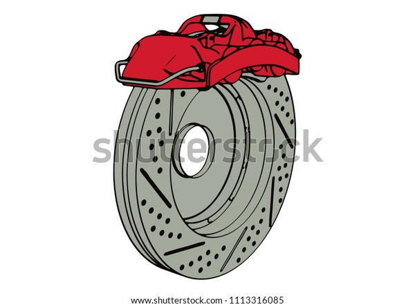 Brake Caliper Vector Stock Vector (Royalty Free) 1113316085 | Shutterstock