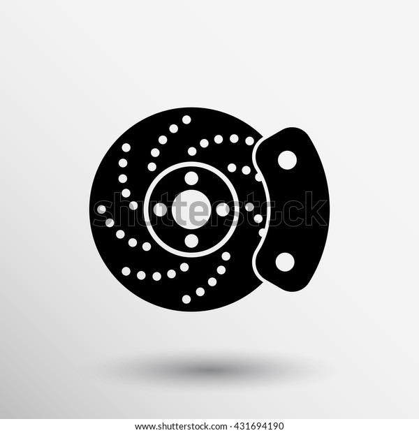 Brake Shoe Icon Disk Wheel Vector Stock Vector (Royalty Free) 431694190