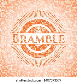 Bramble Abstract Orange Mosaic Emblem Background Stock Vector (Royalty ...