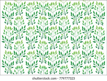 Branch Leaves Background Pattern Illustration Flower Stock Vector ...