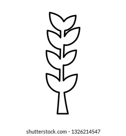 Branch Leaves Outline Stock Vector (Royalty Free) 1326214547 | Shutterstock