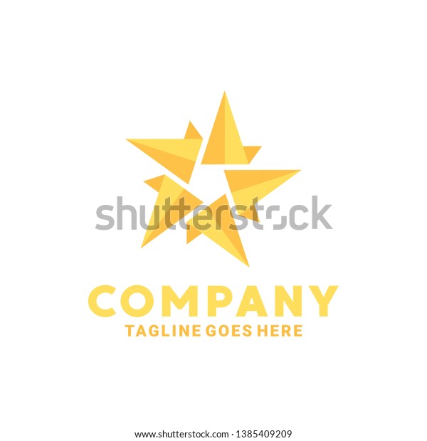 Branch Star Logo Yellow Flat Style 스톡 벡터(로열티 프리) 1385409209 | Shutterstock