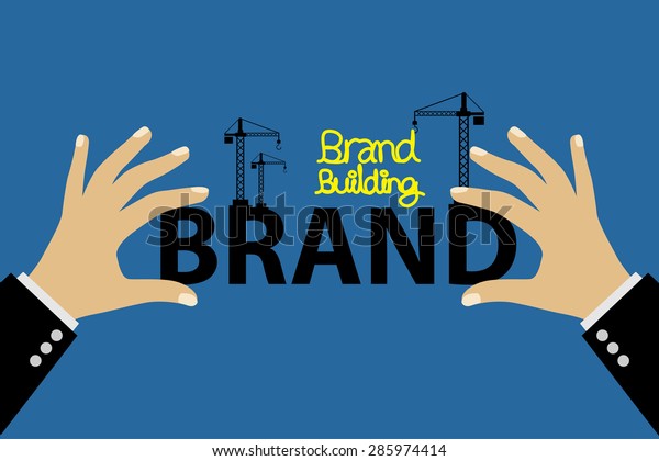 Brand Building Concept Vector Illustration Stock Vector (Royalty Free ...