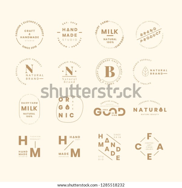 Brand Logo Badges Vector Set Stock Vector (Royalty Free) 1285518232 ...