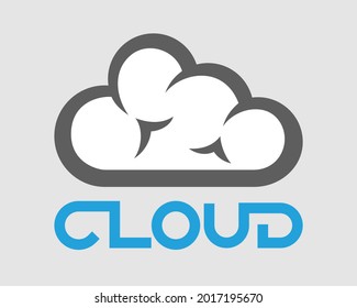 Brand Logo Company Cloud Symbol Lettering Stock Vector (Royalty Free ...