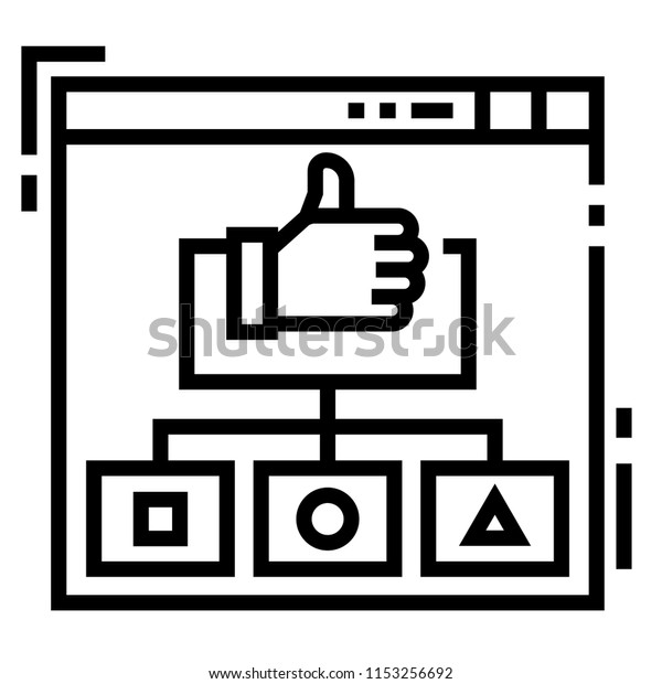 Brand Positioning Vector Illustration Line Stroke Stock Vector (Royalty ...