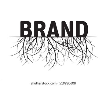 Brand Roots Black Vector Illustration Stock Vector (Royalty Free ...