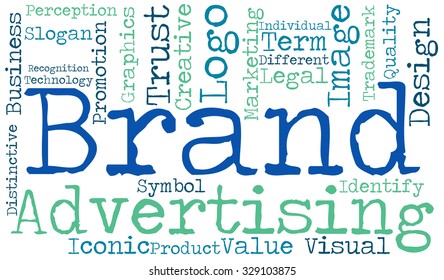 Brand Word Cloud On White Background Stock Vector (Royalty Free ...
