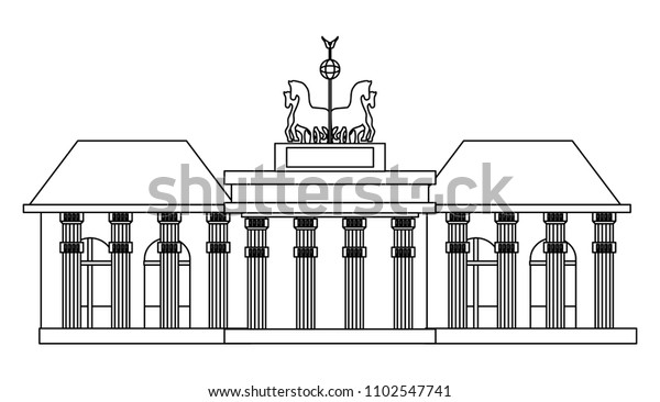Brandenburg Gate Design Stock Vector (Royalty Free) 1102547741 ...