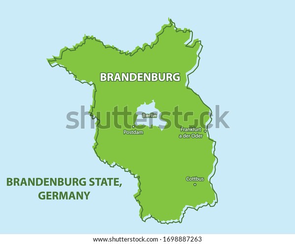 Brandenburg State Map Germany Country Stock Vector (Royalty Free ...
