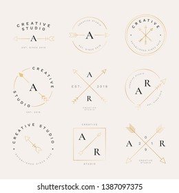 Branding Arrow Badge Design Collection Vector Stock Vector (Royalty ...