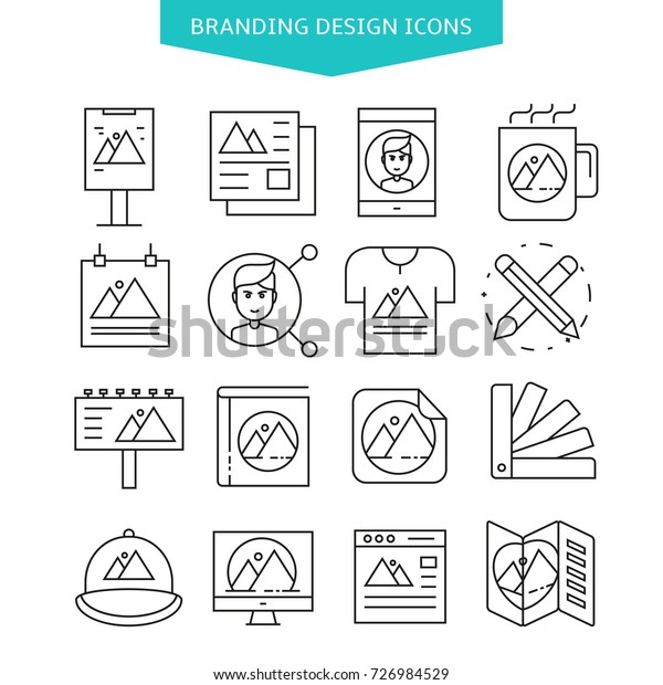 Branding Design Icons Set Stock Vector (Royalty Free) 726984529 ...
