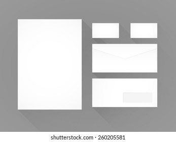 Set Standard White Paper Envelopes Office Stock Vector (Royalty Free) 518862877 | Shutterstock