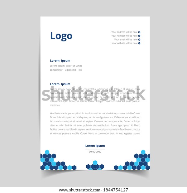 Branding Letterhead Template Design Your Business Stock Vector (Royalty ...