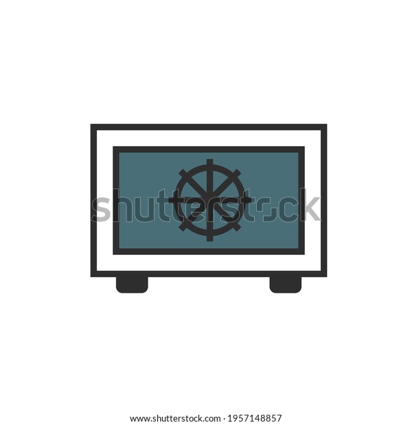 Brankas Icon Vector Illustration Logo Template Stock Vector (Royalty ...