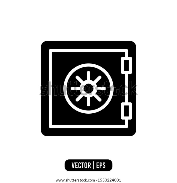 Brankas Simple Icon Logo Template Stock Vector (Royalty Free) 1550224001