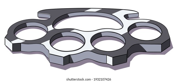 Brass Knuckles Cartoon Style: เวกเตอร์สต็อก (ปลอดค่าลิขสิทธิ์ ...