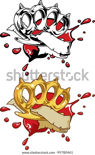 Brass Knuckles Vector Illustration: vetor stock (livre de direitos ...