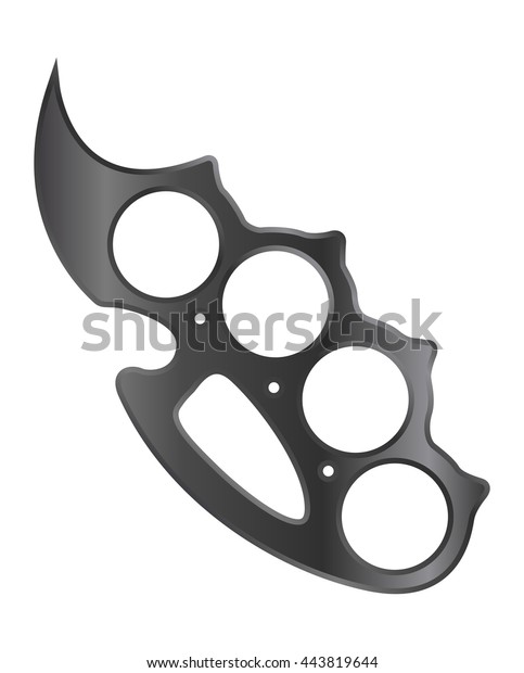 Brass Knuckles Weapon Stock Vector (Royalty Free) 443819644
