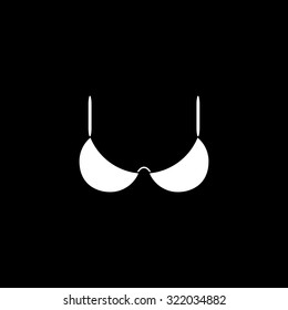 Brassiere Simple Flat Icon Black White Stock Vector (Royalty Free) 322034882 | Shutterstock