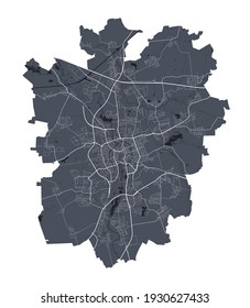 Braunschweig Map Detailed Vector Map Braunschweig Stock Vector (Royalty ...