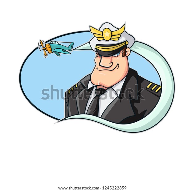 Brave Plain Captain Plain Flying On: vector de stock (libre de regalías ...