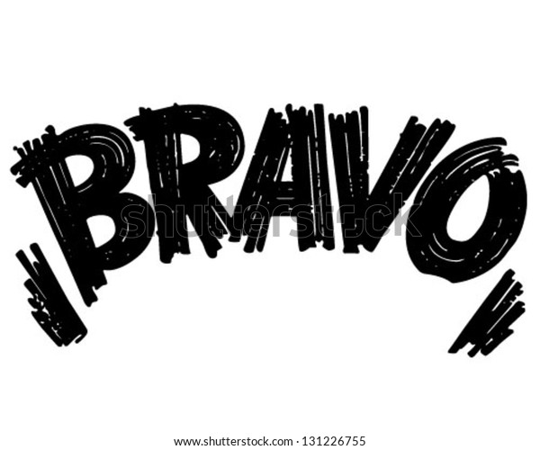 Bravo Header Retro Clip Art Illustration Stock Vector (Royalty Free ...