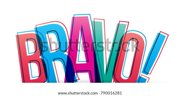 Bravo Isolated Vector Illustration Word Stock Vector (Royalty Free ...
