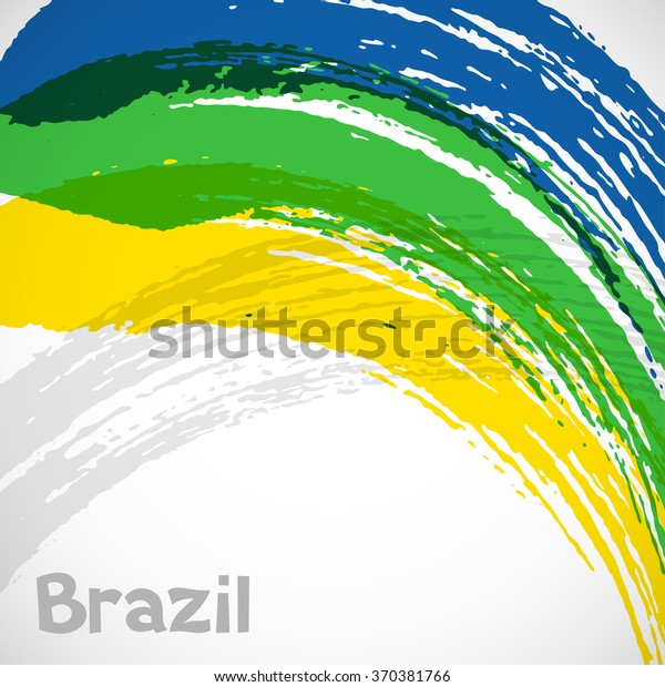 Brazil Abstract Background Grunge Paint Strokes Stock Vector (Royalty ...