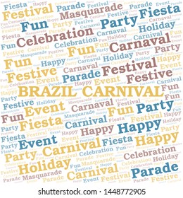 Brazil Carnival Word Cloud Vector Made Stock Vector (Royalty Free ...