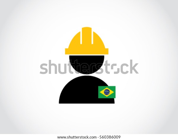 Brazil Construction Worker Stock Vector (Royalty Free) 560386009 ...