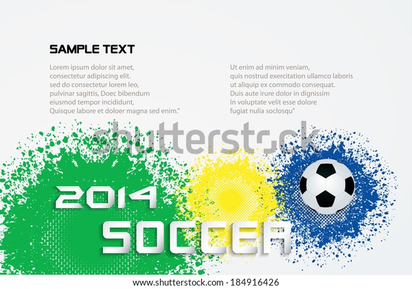 Brazil Flag Color Concept Background Soccer Stock Vector (Royalty Free ...