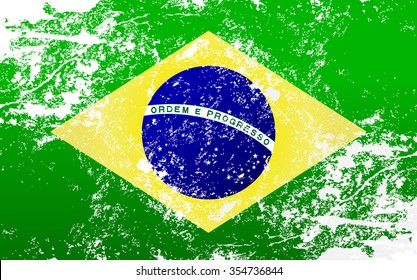 Brazil Grunge Texture Flag Grunge Effect Stock Vector (Royalty Free ...