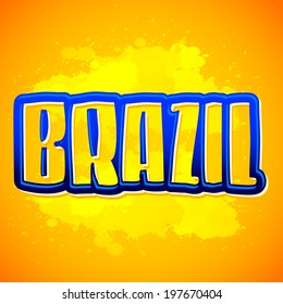 Brazil Lettering Vector Icon Stock Vector (Royalty Free) 197670404 ...